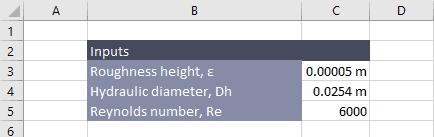 Colebrook Equation Solver in Excel - EngineerExcel