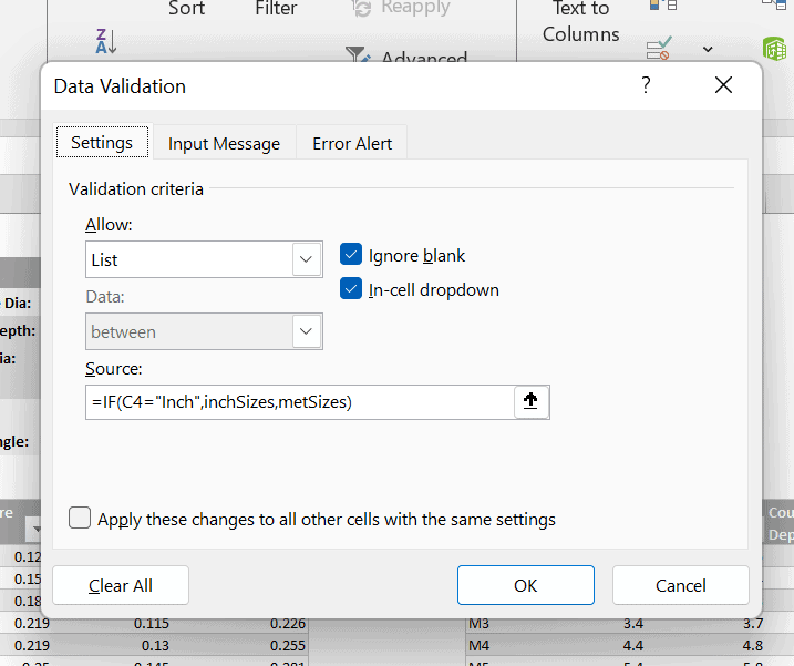 How To Instantly Find The Right Fastener Dimensions In Excel ...